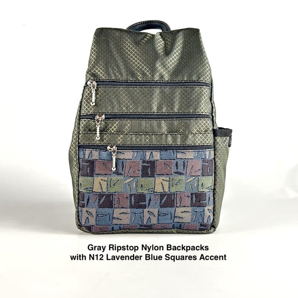 New! RP 967W Small GRAY Ripstop Side Entry Backpack Purse - deluxe ext ...